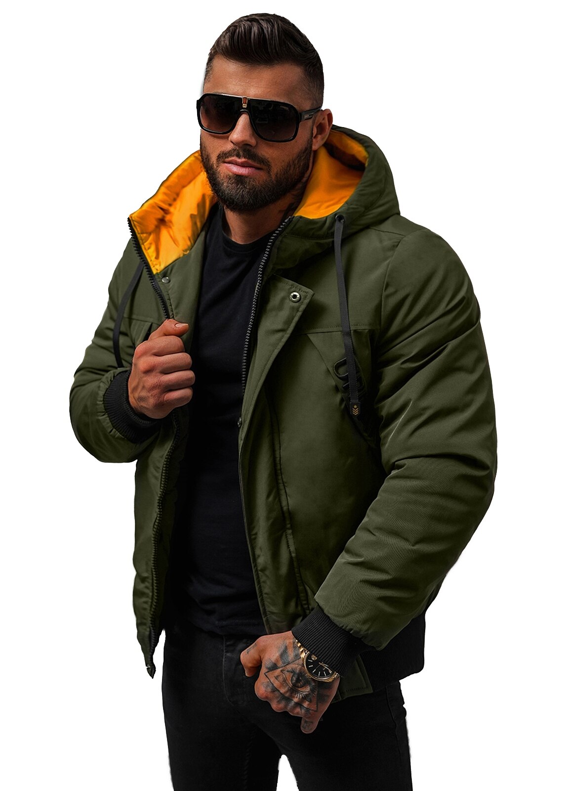 Geaca barbati verde OZONEE JS/27M8100 XXL - eMAG.ro