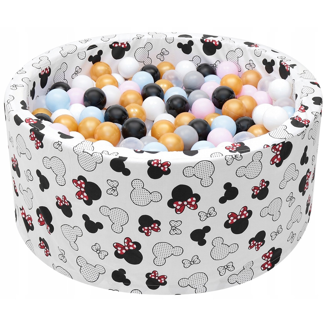 Piscina cu bile copii Tuppi, 90x40cm, 200 bile, Model Mickey Mouse ...