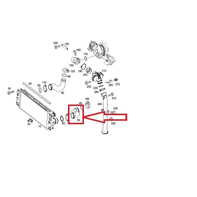 Conducta turbo a intercoolerului, Turborury, Mercedes Sprinter ...