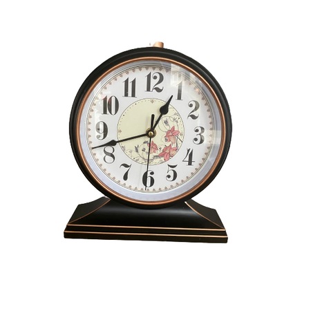 Ceas de masa, vintage maro, rama lata, 25 cm - eMAG.ro
