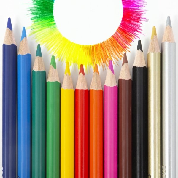 Set creioane colorate subtiri, Zola, 24 bucati, triunghiulare ...