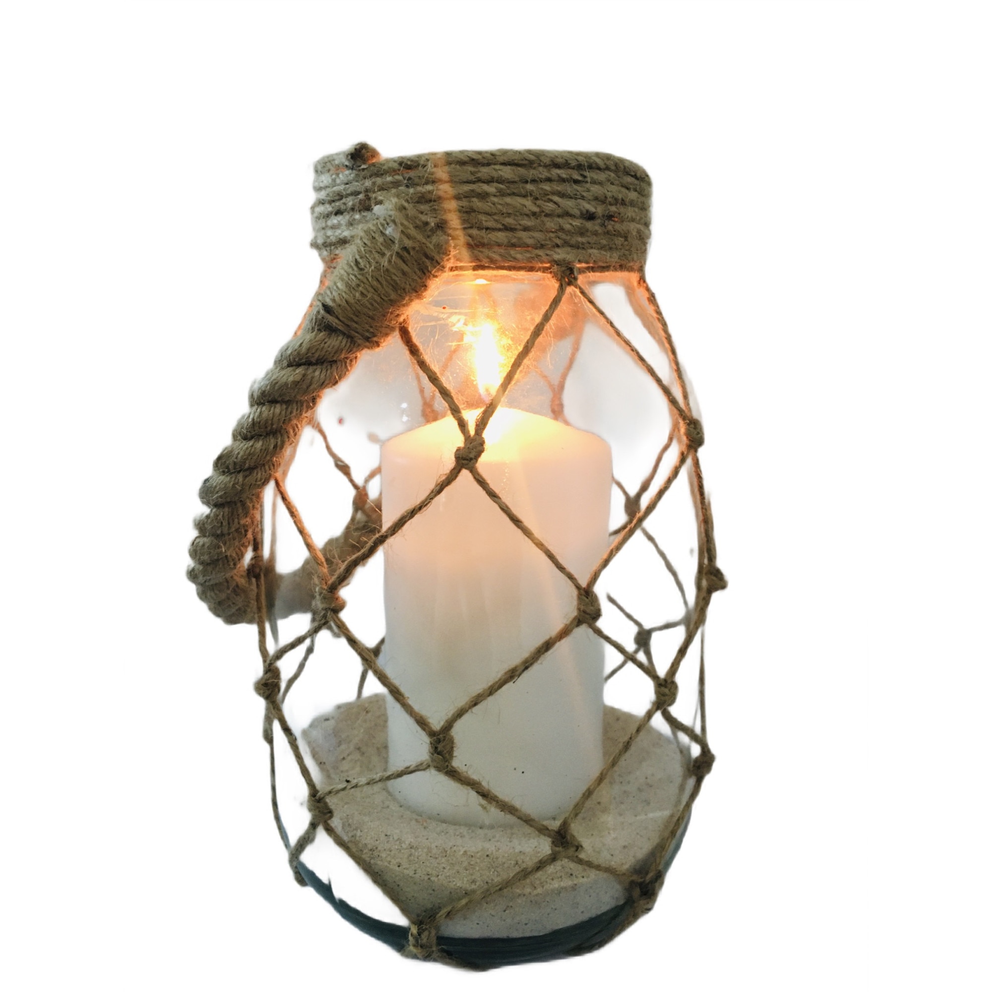Felinar din Sticla Sand, 25 cm - eMAG.ro