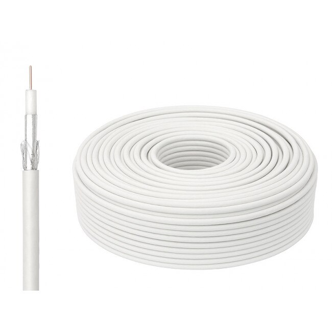 Cablu coaxial RG6U, Blow, 100 m, Alb - eMAG.ro