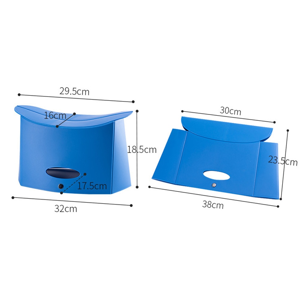 Taburet pliabil, Plastic, Albastru - eMAG.ro