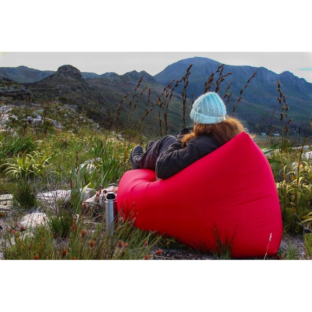 Saltea autogonflabila camping Volan, 180x85cm, Nylon, Rosu - eMAG.ro