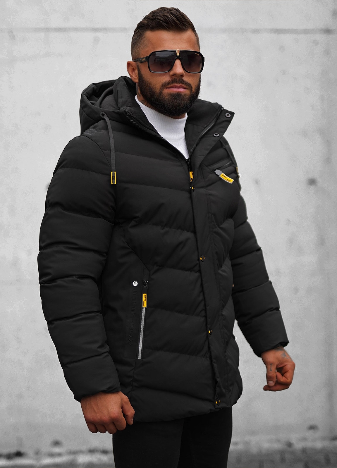 Geaca de iarna barbati neagra OZONEE JS/22M59/392 - eMAG.ro