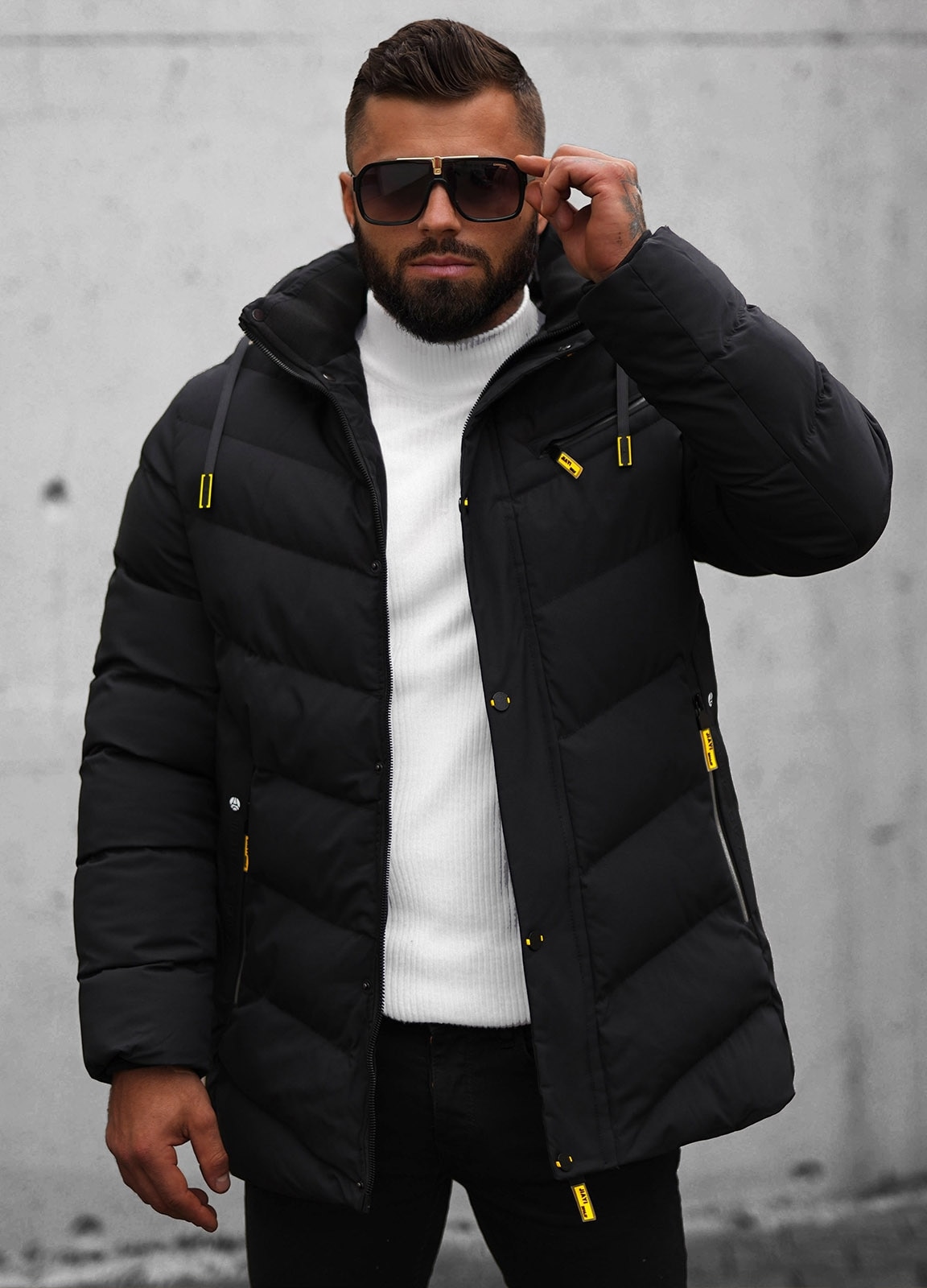 Geaca de iarna barbati neagra OZONEE JS/22M59/392 - eMAG.ro