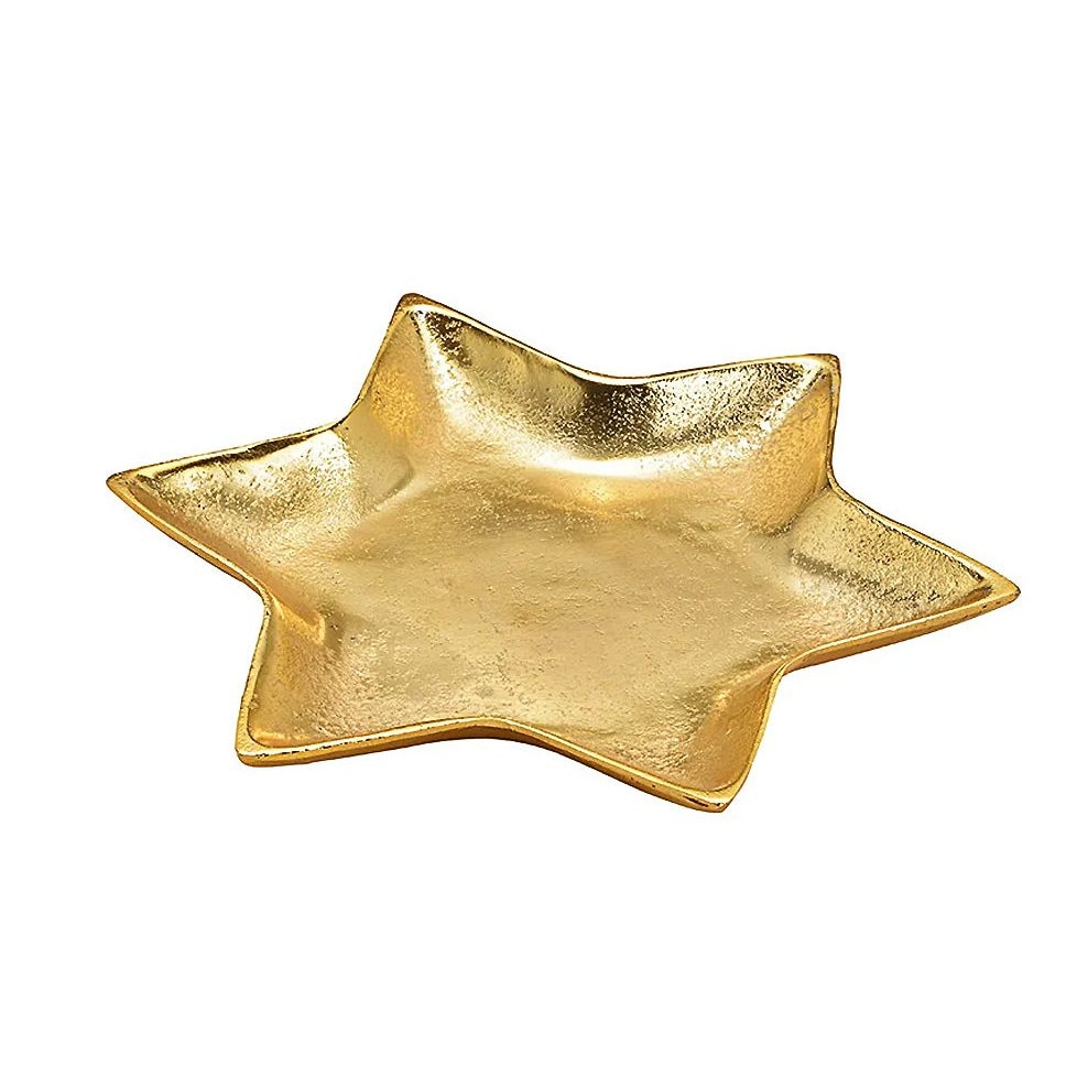 Platou metalic auriu in forma de stea - eMAG.ro