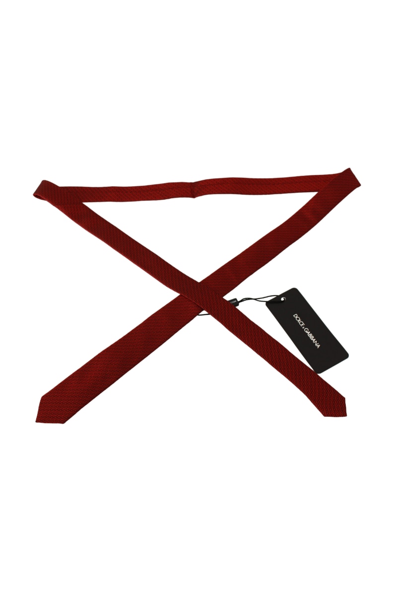 Cravata barbati, Dolce & Gabbana, Matase, Rosu - eMAG.ro