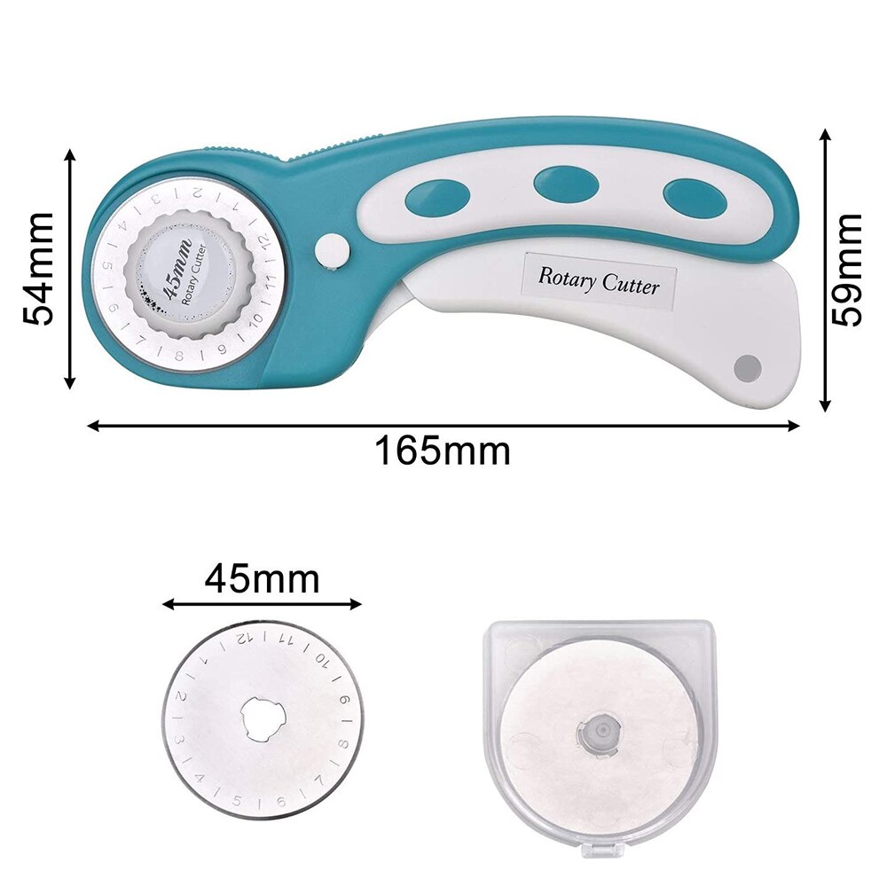 Set cutter rotativ, FMK, 45mm, Otel inoxidabil, Alb/Albastru - eMAG.ro