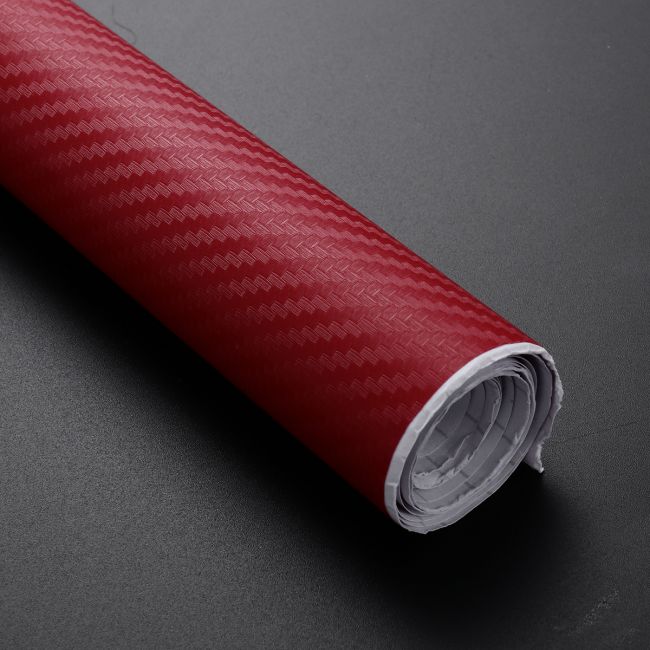 Folie colantare auto Carbon 3D, Rosu, 3m x 1,27m - eMAG.ro