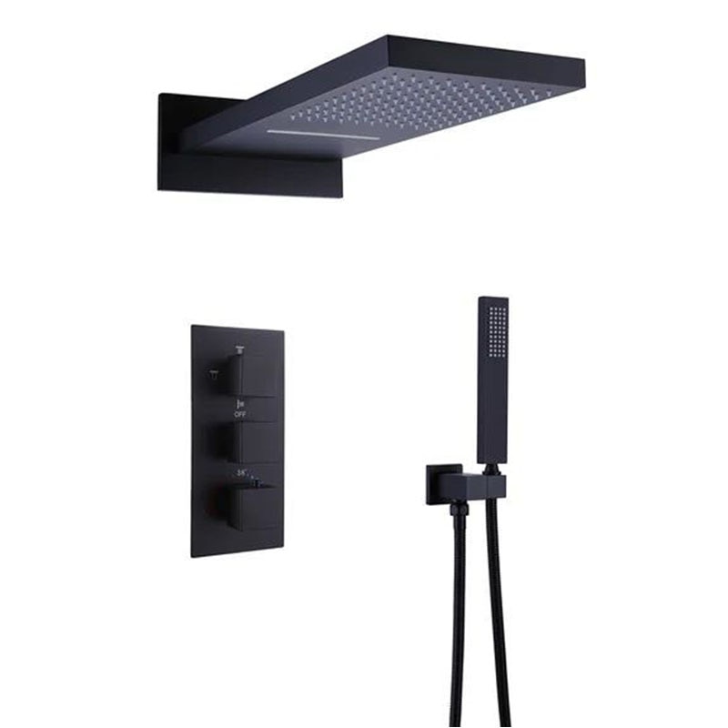 Set baterie dus S-1159B cu para patrata, montare perete, 3 functii de ...