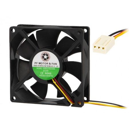 Ventilator PC, Blow, 80 x 80 x 25 mm, 24 V, Negru - eMAG.ro
