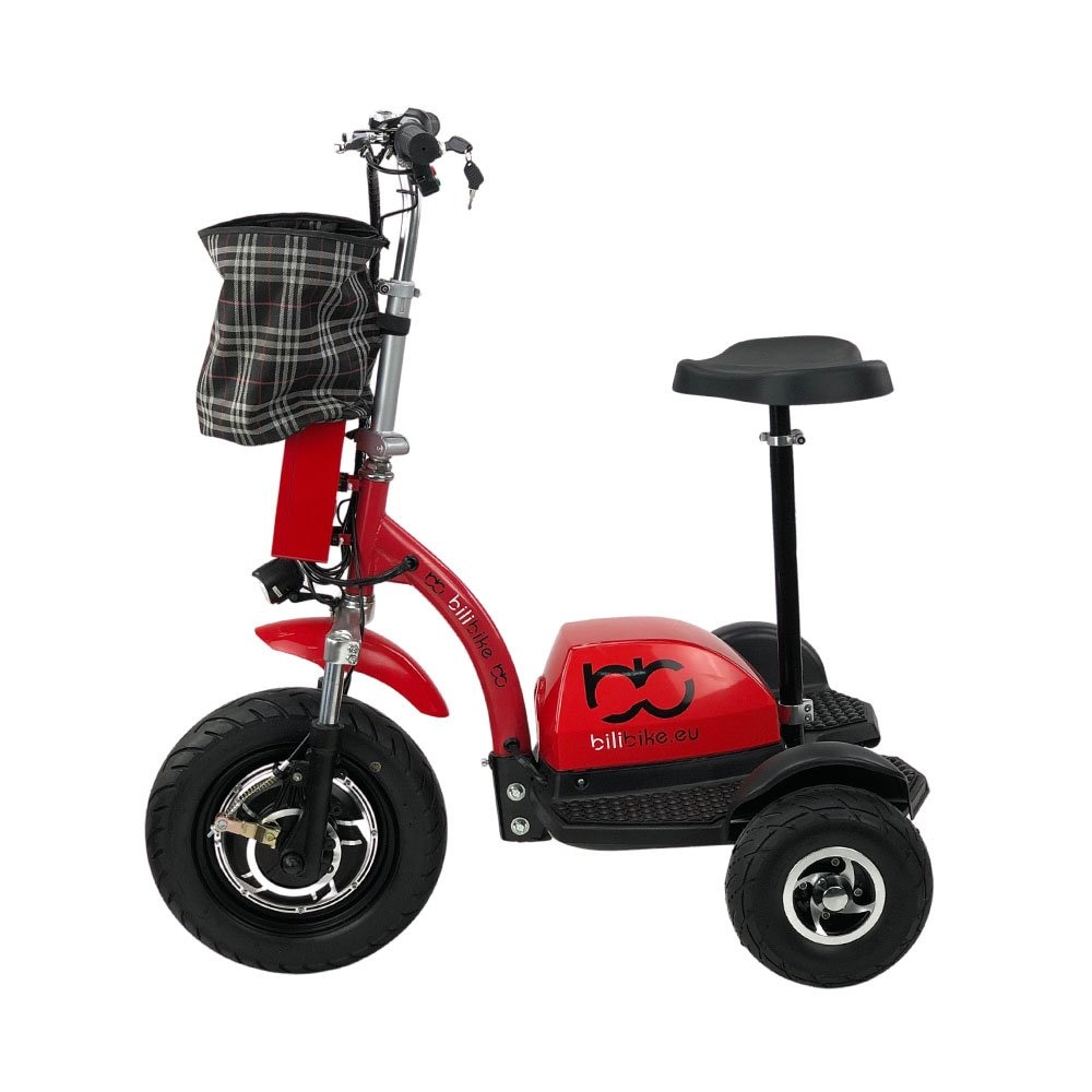 Scuter electric 500, BILI BIKE, 3 Roti, 25km/h, Rosu - eMAG.ro