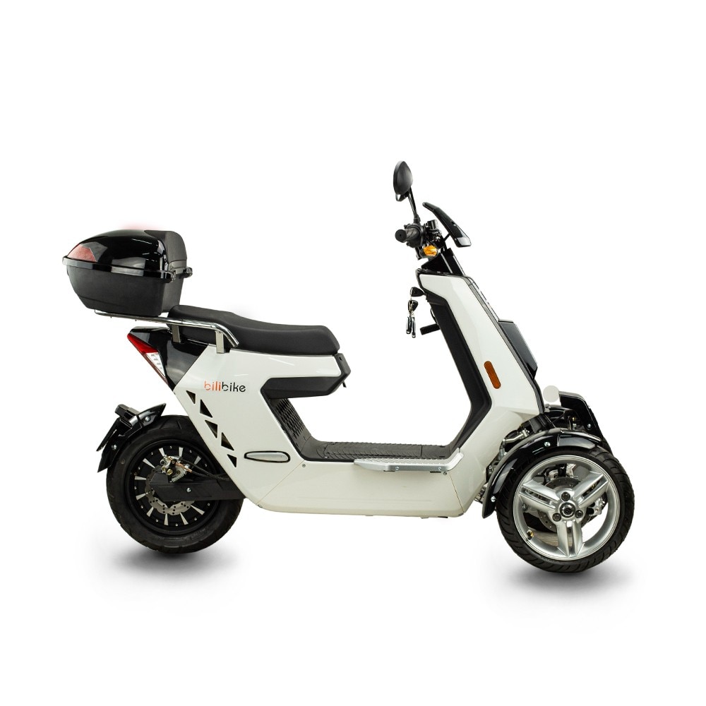 Scuter electric, BILI BIKE, 3 Roti, 2000W, 45km/h, Alb - eMAG.ro