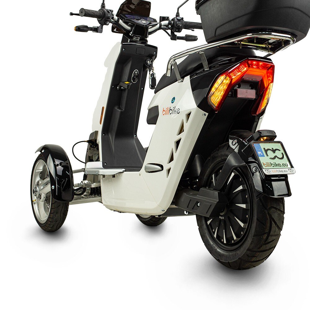 Scuter electric, BILI BIKE, 3 Roti, 2000W, 45km/h, Alb - eMAG.ro