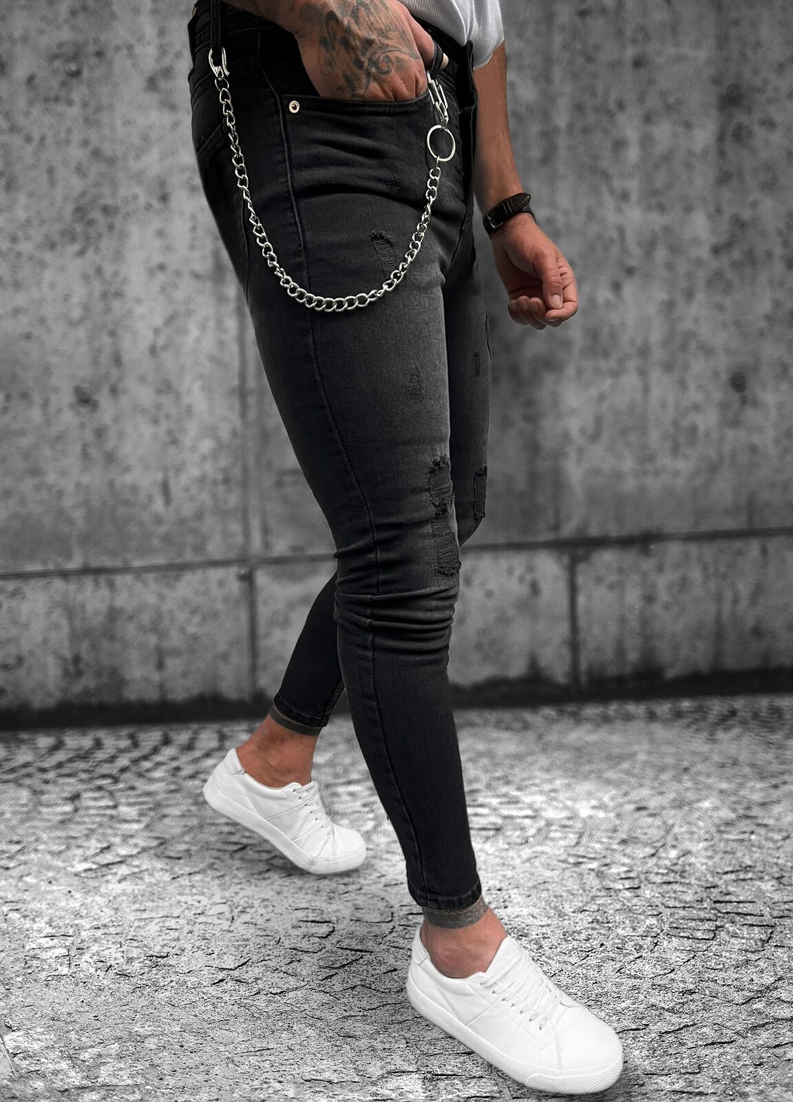 Fekete férfi farmer OZONEE O/260SP 36 - eMAG.hu