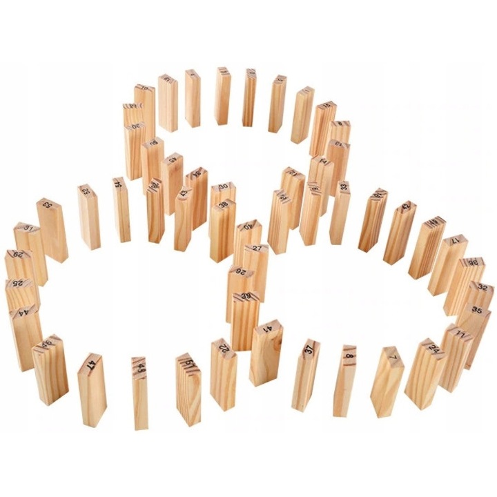 Set joc Jenga cu zaruri, Volan, 54 blocuri, Lemn - eMAG.ro