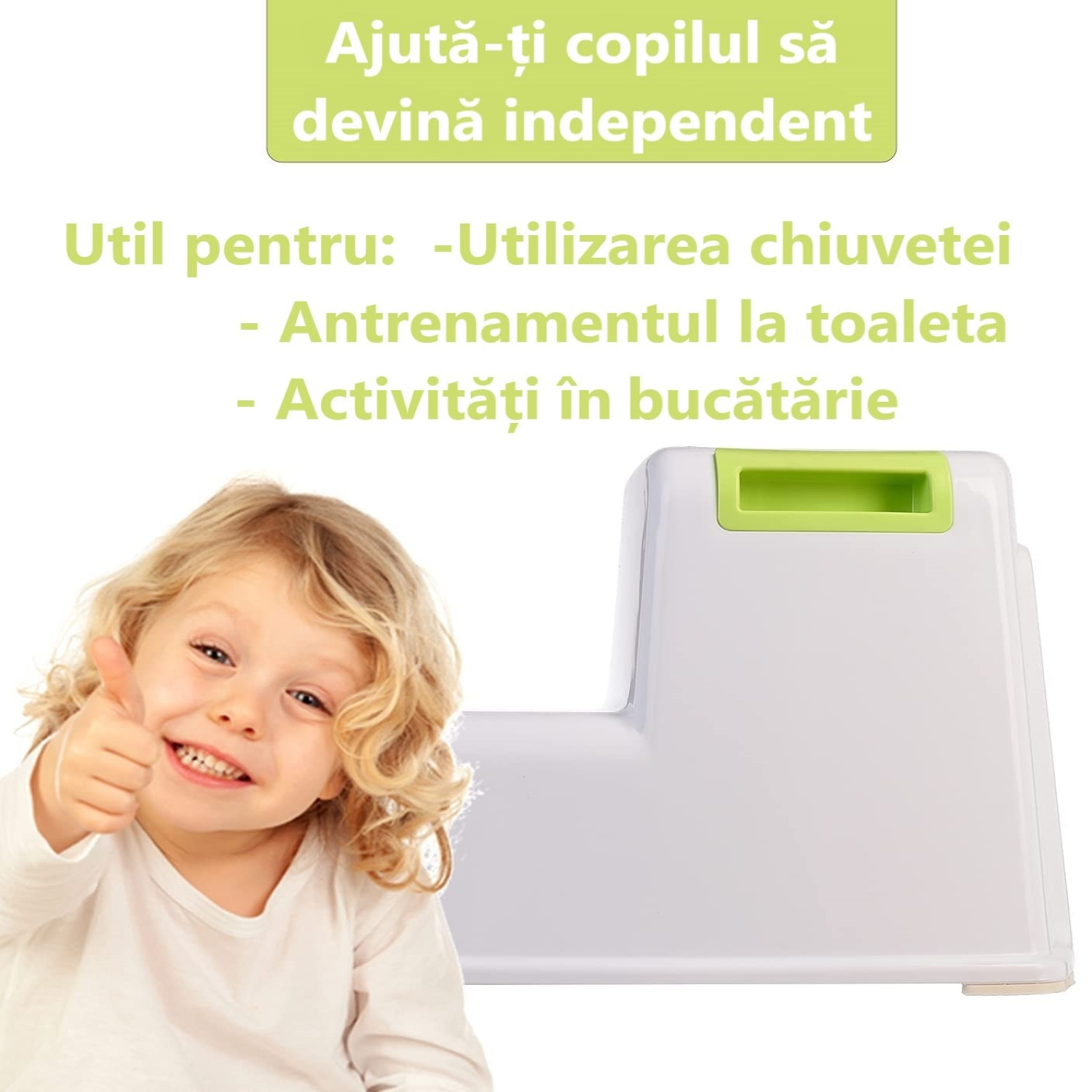 Scaunel inaltator copii in doua trepte multifunctional pentru toaleta ...
