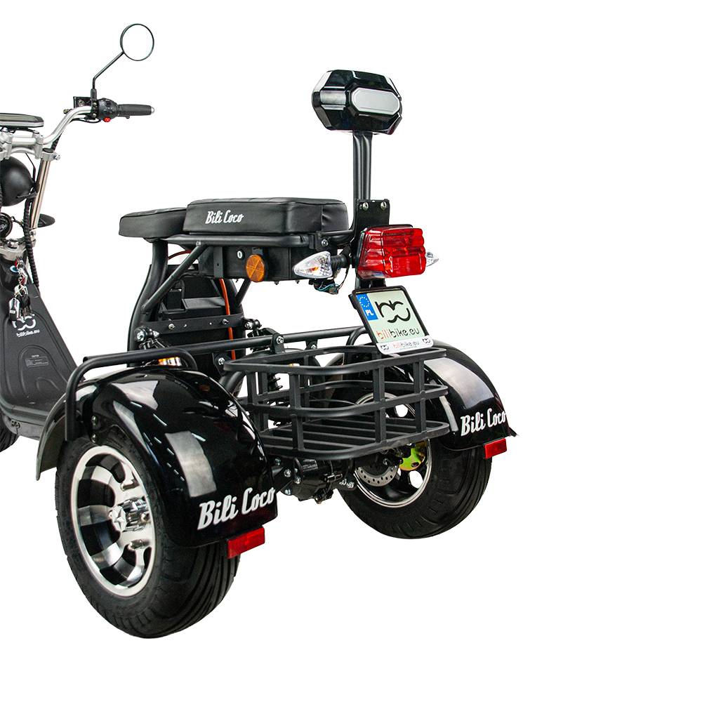 Scuter electric, BILI BIKE, 3 Roti, 2000W, 45km/h, Negru - eMAG.ro