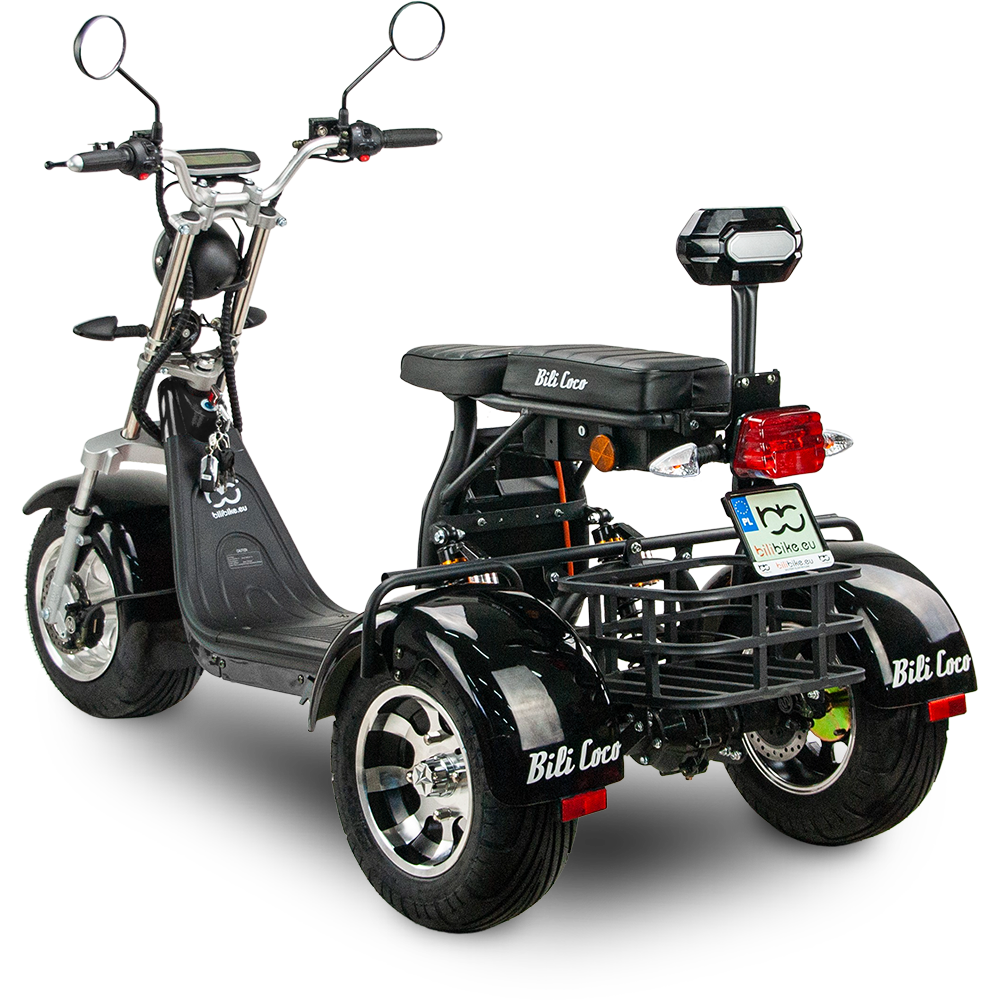 Scuter electric, BILI BIKE, 3 Roti, 2000W, 45km/h, Negru - eMAG.ro