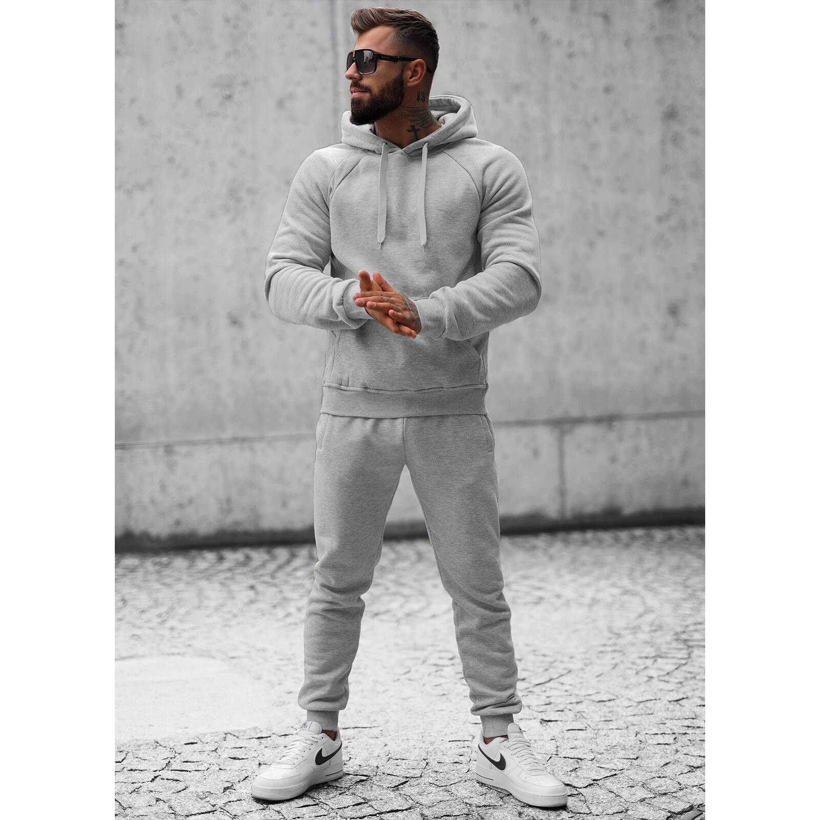 Compleu sport barbati gri OZONEE JS/8C75/2 XL - eMAG.ro