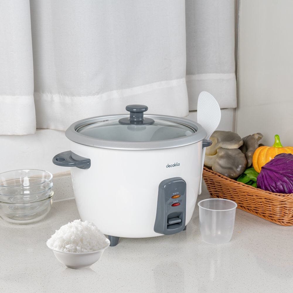 Aparat de gatit orez Decakila, 400 W, 1 L, Alb - eMAG.ro