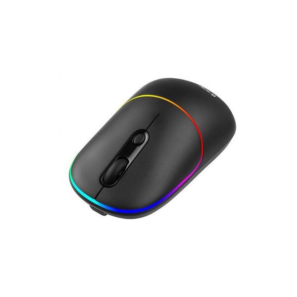 Mouse Tracer, Wireless, 2.4 Ghz, Senzor optic, Iluminare, Negru - eMAG.ro