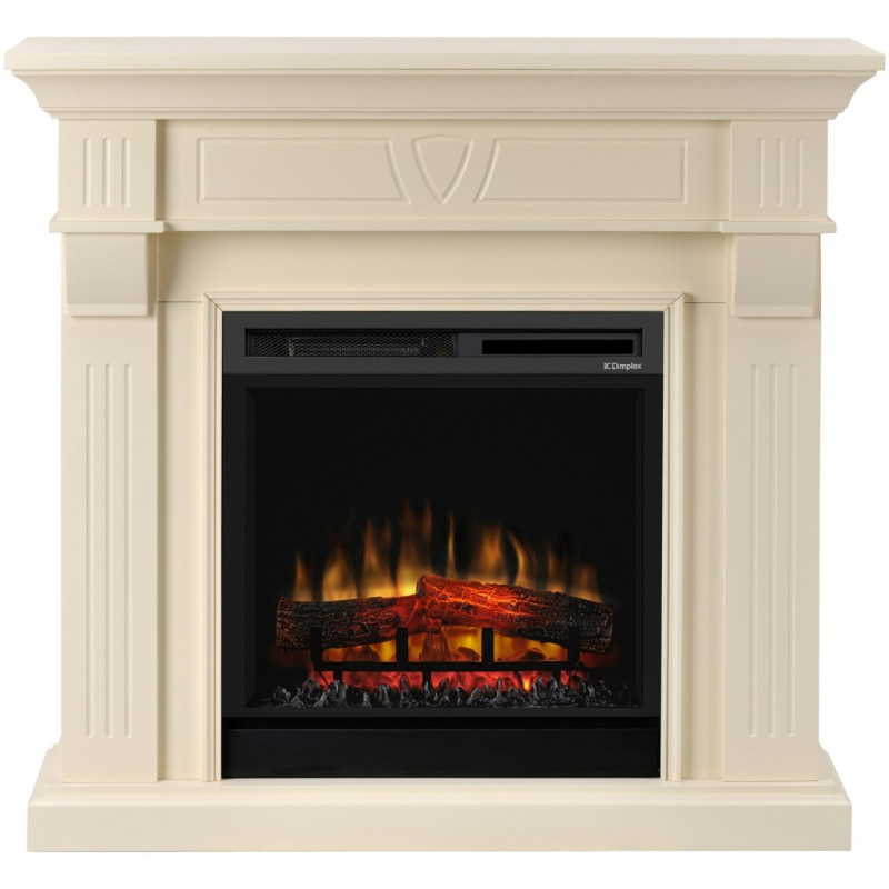 Semineu electric, Dimplex, 98.9 x 93.6 x 36.2 cm, MDF, Alb - eMAG.ro