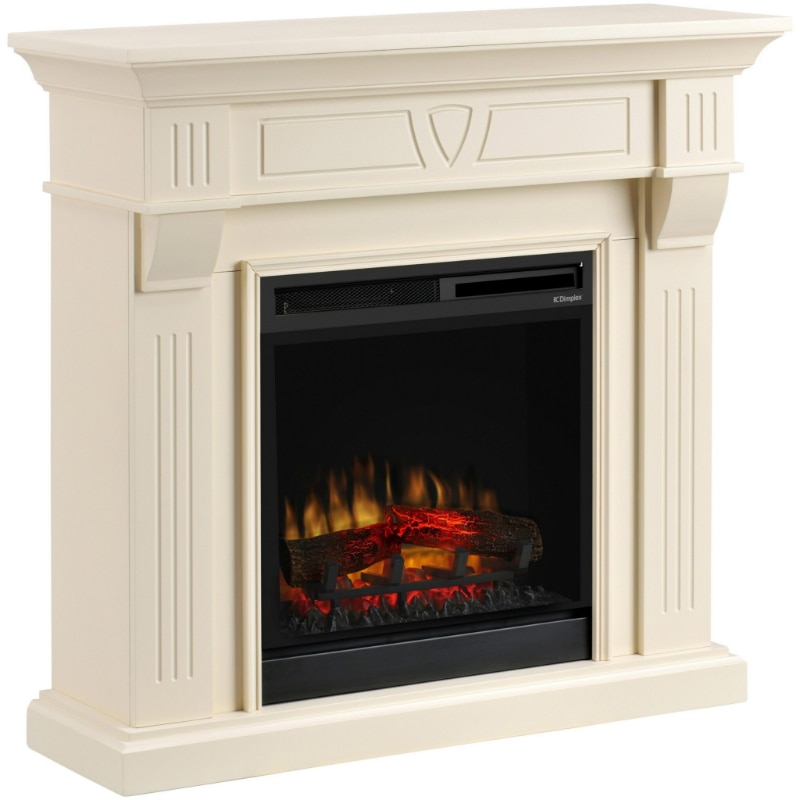 Semineu electric, Dimplex, 98.9 x 93.6 x 36.2 cm, MDF, Alb - eMAG.ro