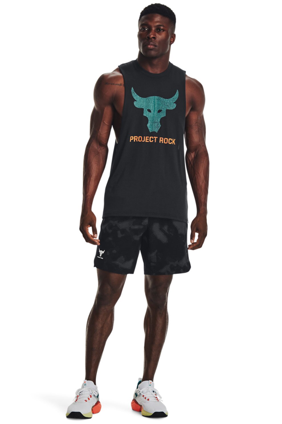 Under Armour, Top lejer pentru fitness Rock Brahma, Negru, M - eMAG.ro