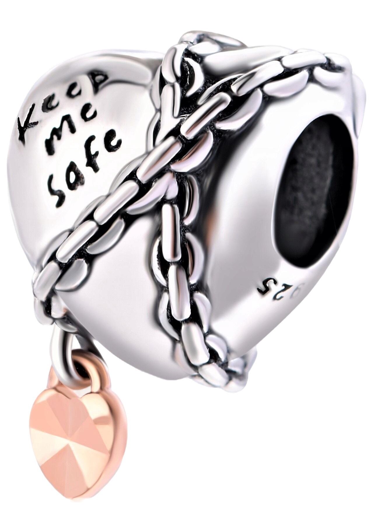 Talisman charm, Fine Silver, Model Inima, Argint, Argintiu - eMAG.ro