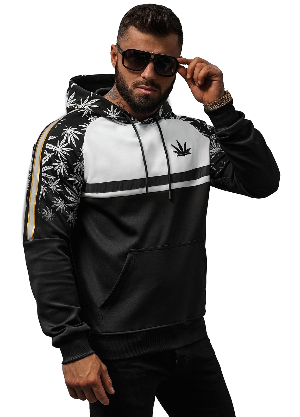 Hanorac barbati negru OZONEE O/B268 L - eMAG.ro