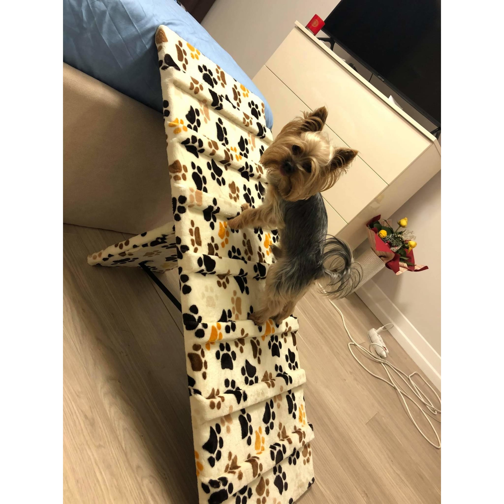 Рампа с регулируема височина, За кучета, котки, Крем - eMAG.bg