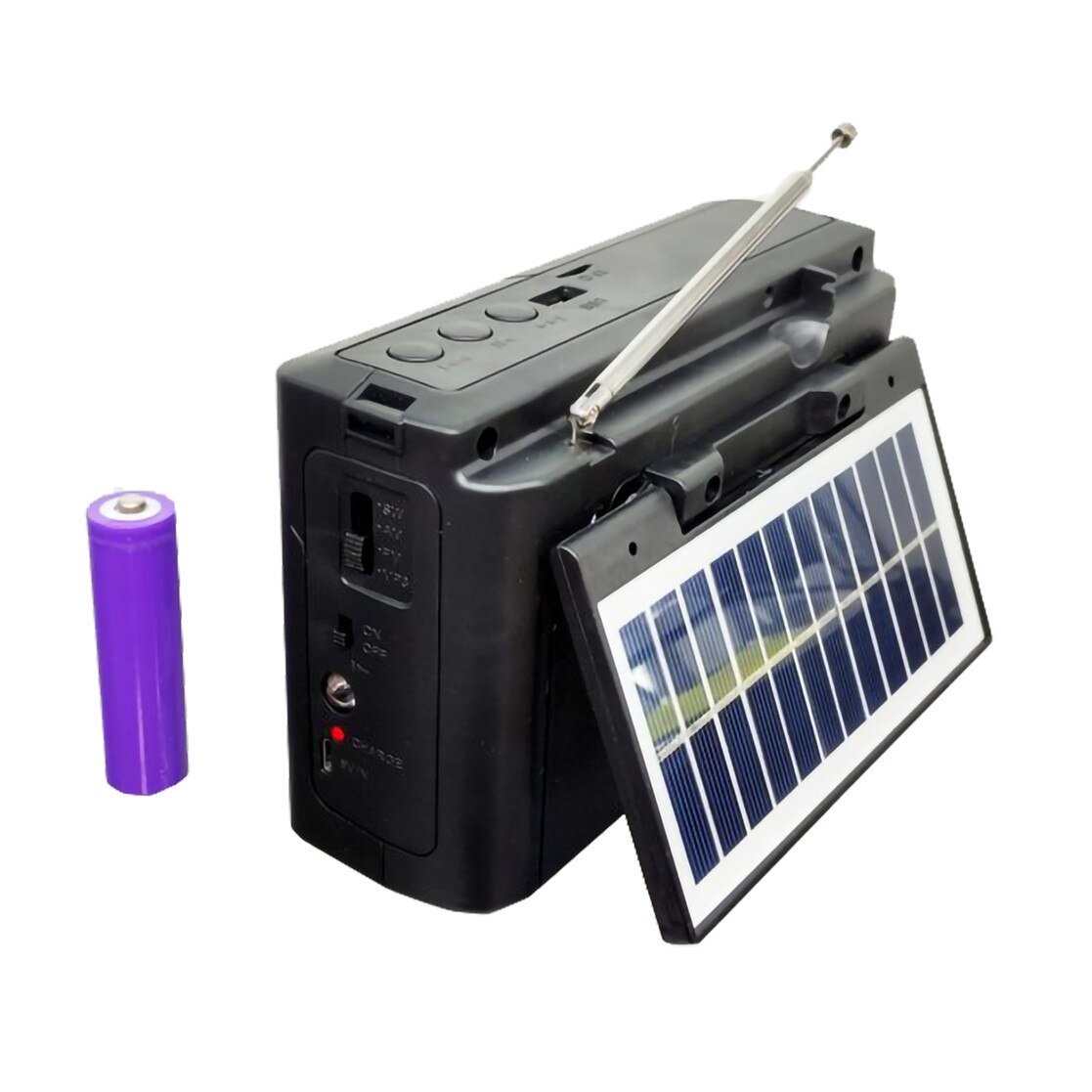 Radio MP3 portabil, cu panou solar, dimensiuni mici, negru - XB122URT ...
