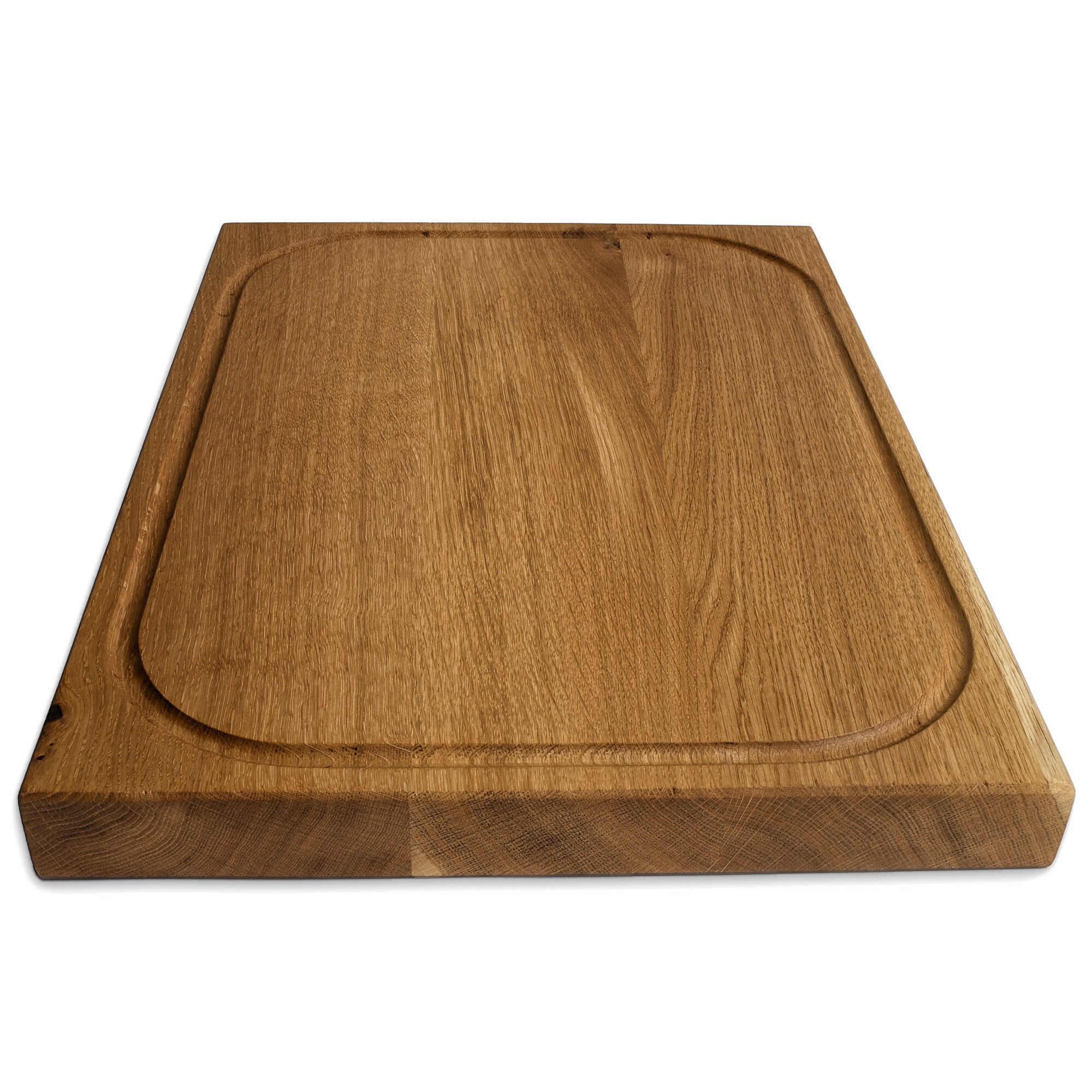 Tocator de bucatarie, lemn masiv, stejar, 50x40x4 cm - eMAG.ro