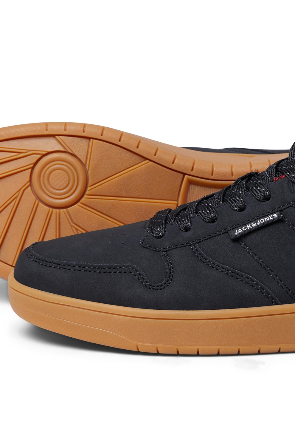 Jack & Jones, Pantofi sport cu detalii perforate, Gri antracit, 43 ...