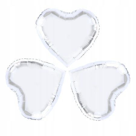 Set baloane, Vixen, Inima, 3 Bucati, 25cm, Argintiu - eMAG.ro