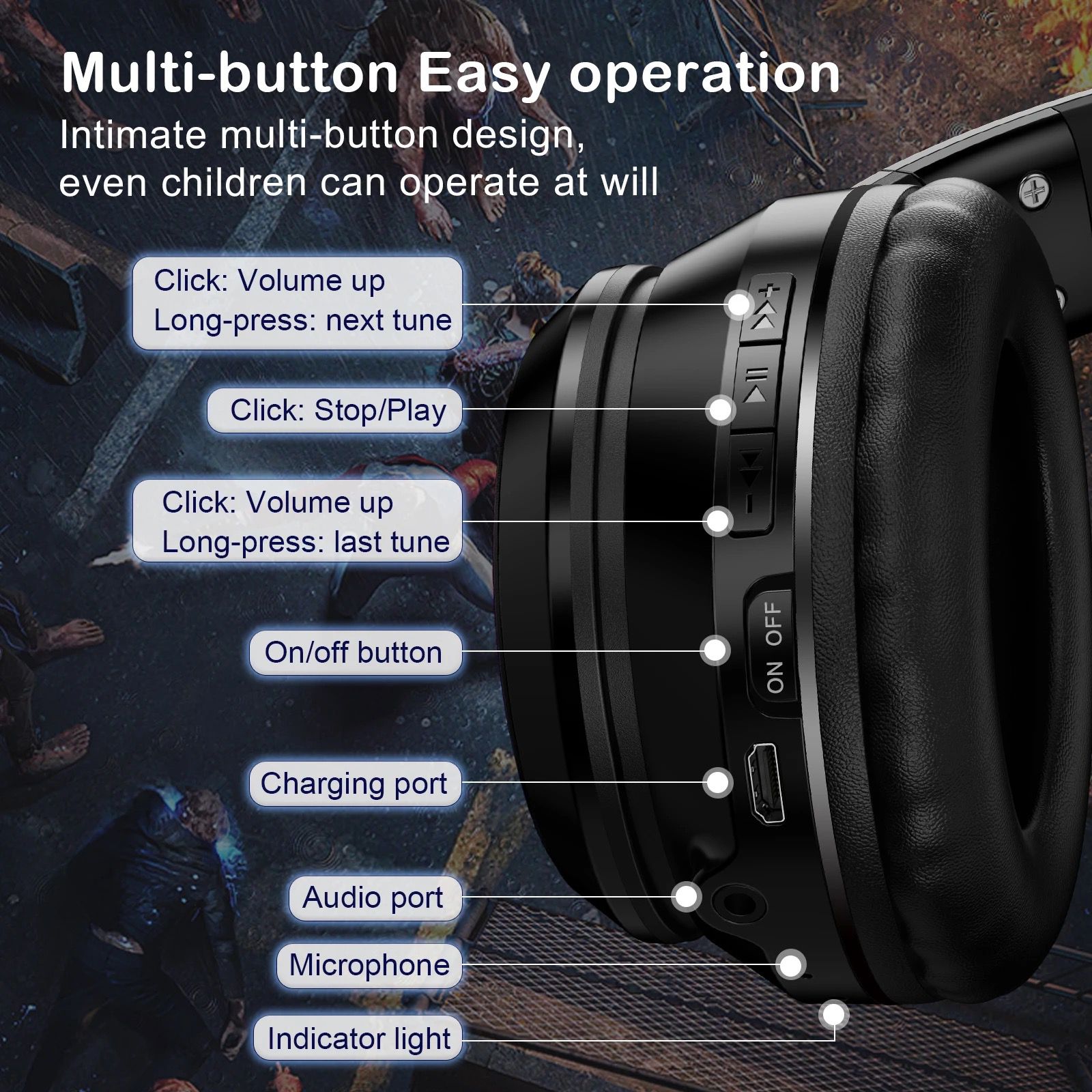 Casti Wireless Gaming conectare Bluetooth, Negru - eMAG.ro