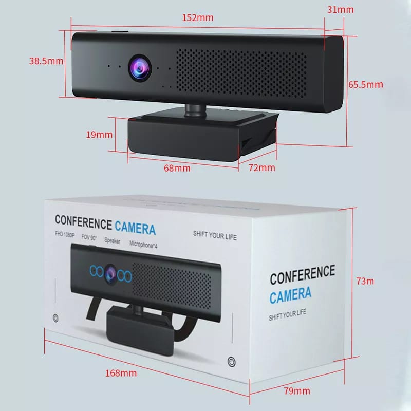 Camera Web 1080P Full HD Andowl, Cu Microfon, Conexiune USB, Pentru PC ...