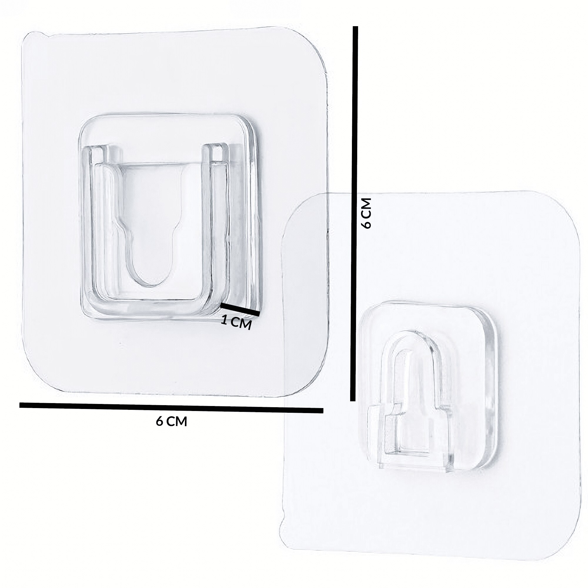 Set 5 carlige dublu-adezive, Transparent, 6x6x1 cm, Sortino - eMAG.ro