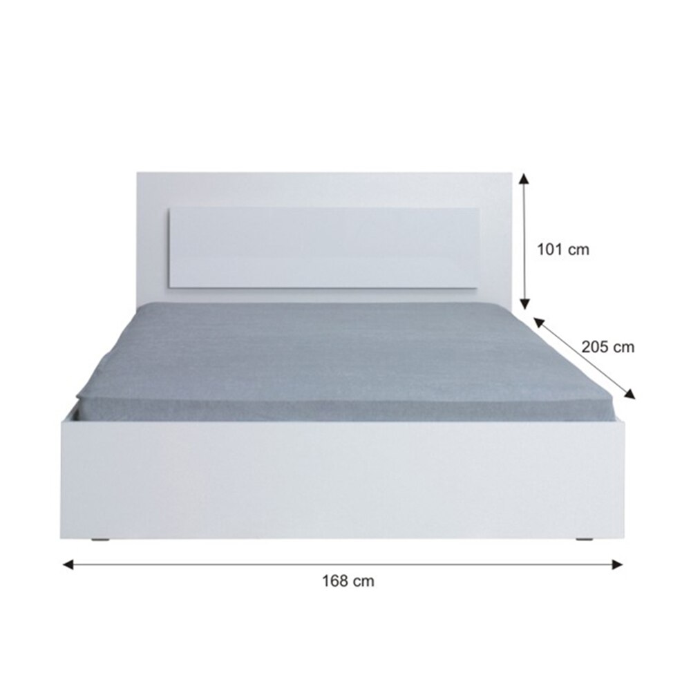 Set mobilier dormitor alb lucios Asiena 208x67x213 cm - eMAG.ro