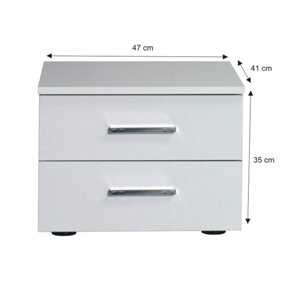 Set mobilier dormitor alb lucios Asiena 208x67x213 cm - eMAG.ro