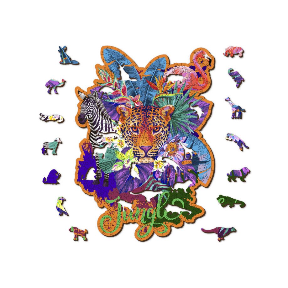 Puzzle 2D, din lemn, Jungla, 300 piese - eMAG.ro