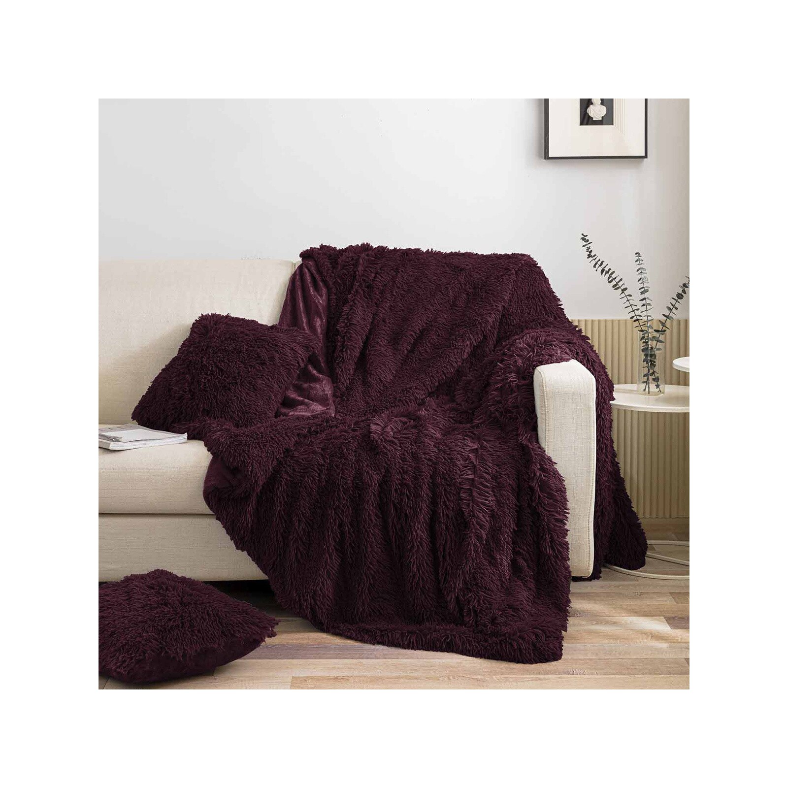 Patura paroasa EDOTI A759, 200x220 cm, 440g/m2, Rosu bordo - eMAG.ro