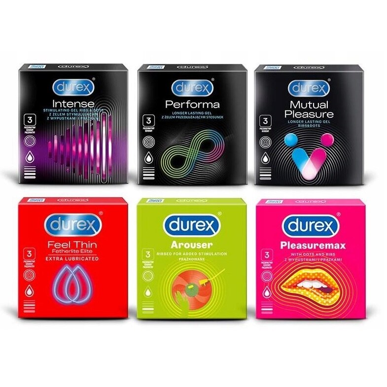 Óvszer készlet, Durex, mega FUN Intense Performa, 53-56 mm, 18 db - eMAG.hu