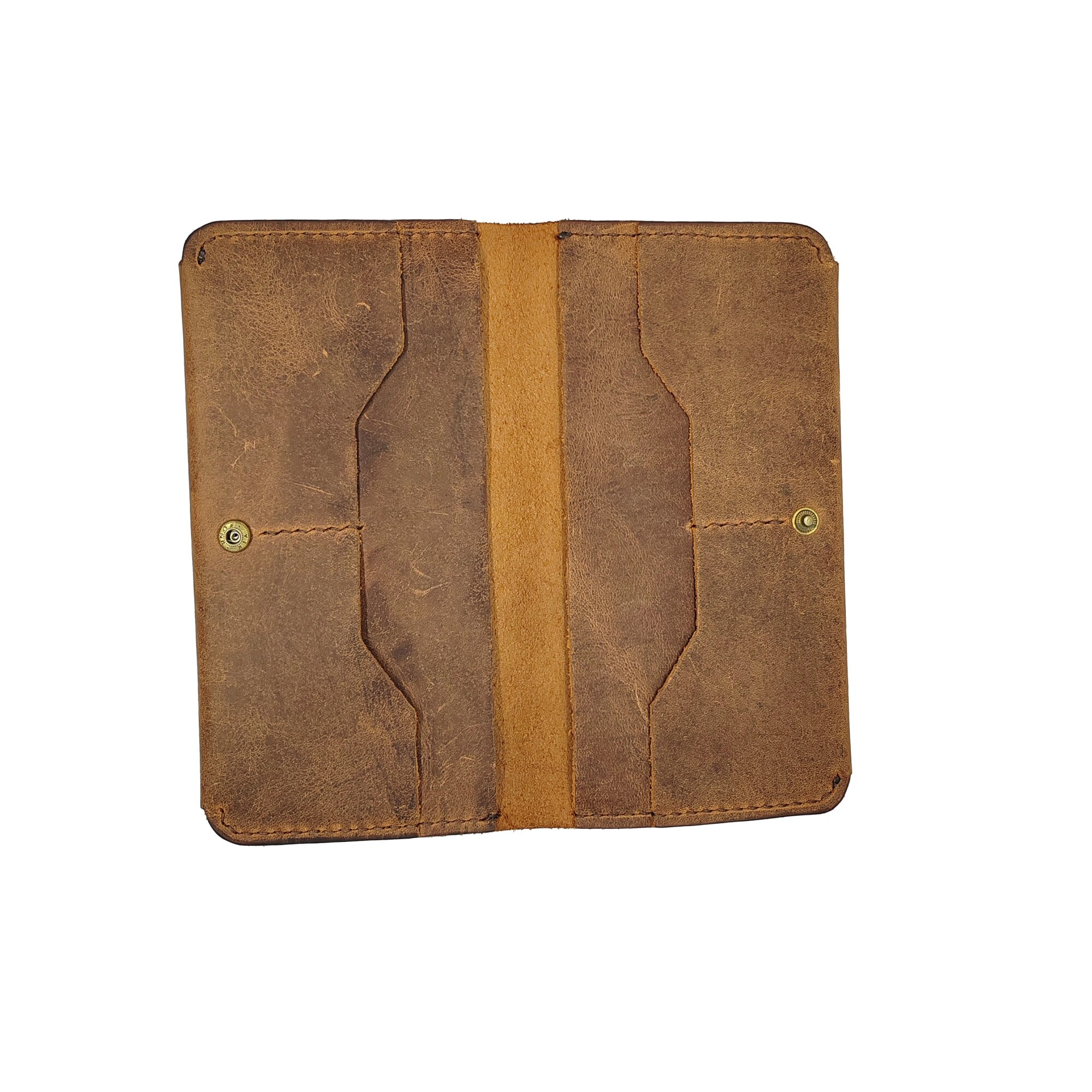 Portofel dama, piele naturala, handmade maro - eMAG.ro