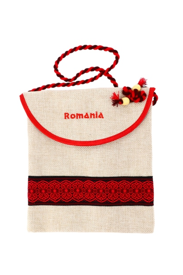 Hagyományos tarisznya, nemzeti motívum, textil anyag, 12 x 18 cm ...