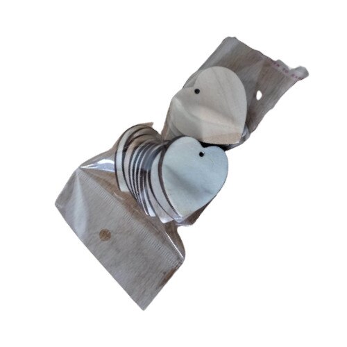 Set 20 bucati baza lemn blank, inima, 3.5x3.5 cm - eMAG.ro