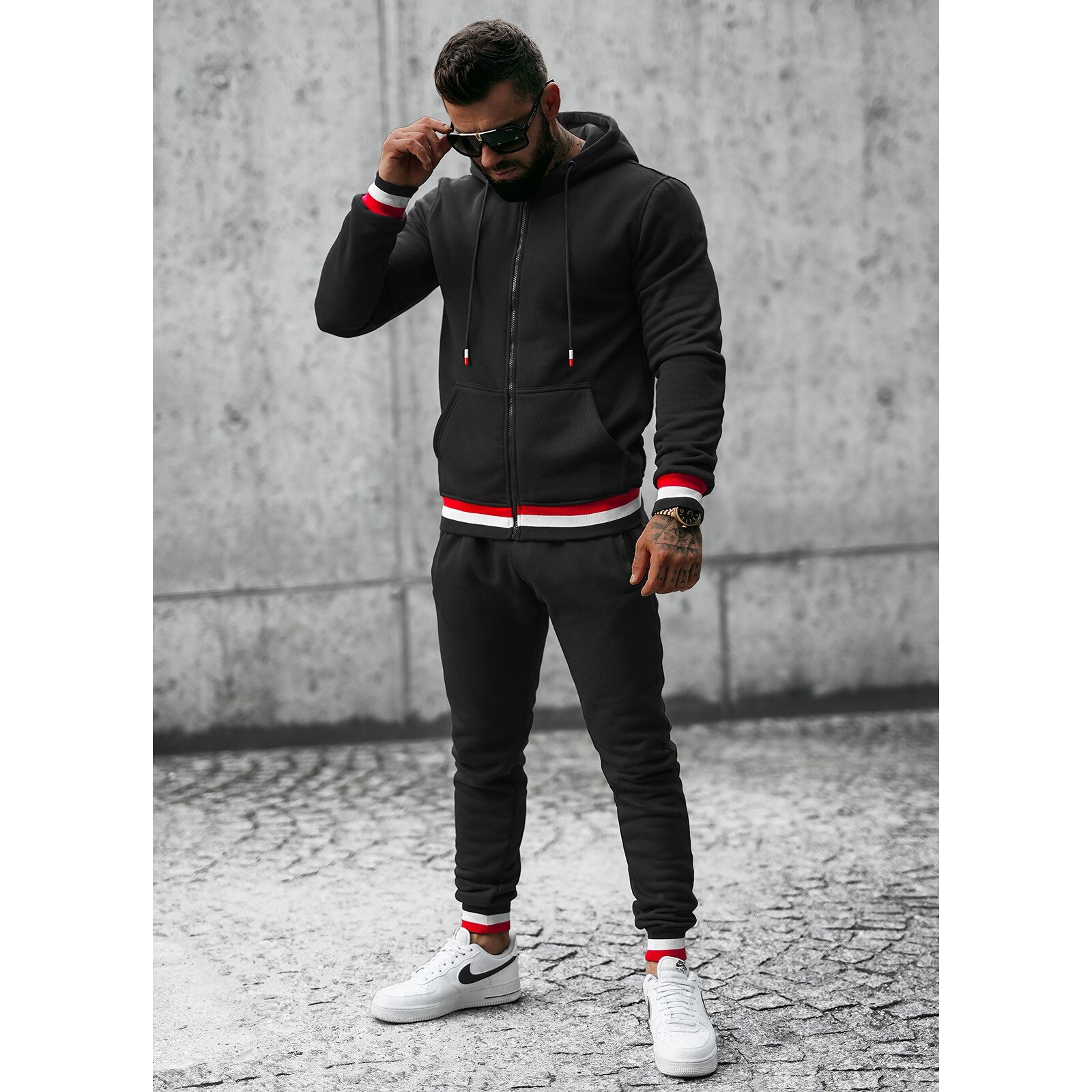 Compleu sport barbati negru OZONEE JS/8C65/3 XL - eMAG.ro
